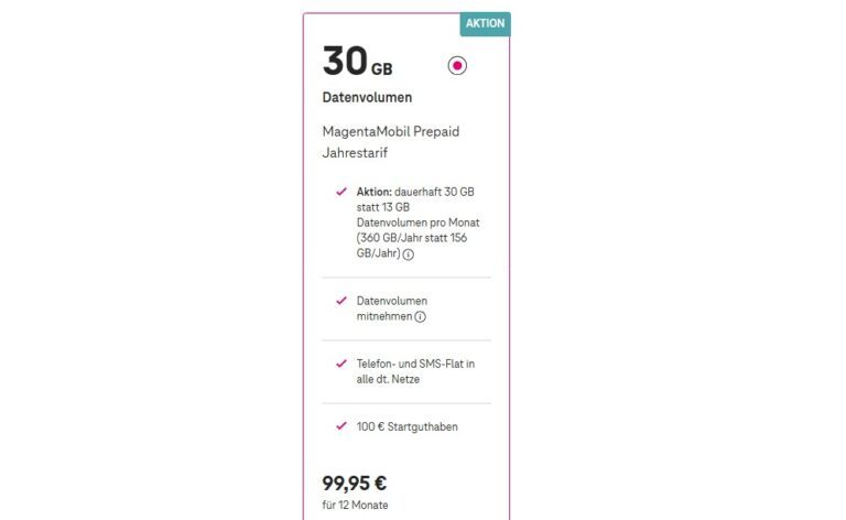Telekom Prepaid Jahrespaket: für wen lohnt sich der Jahrestarif ...